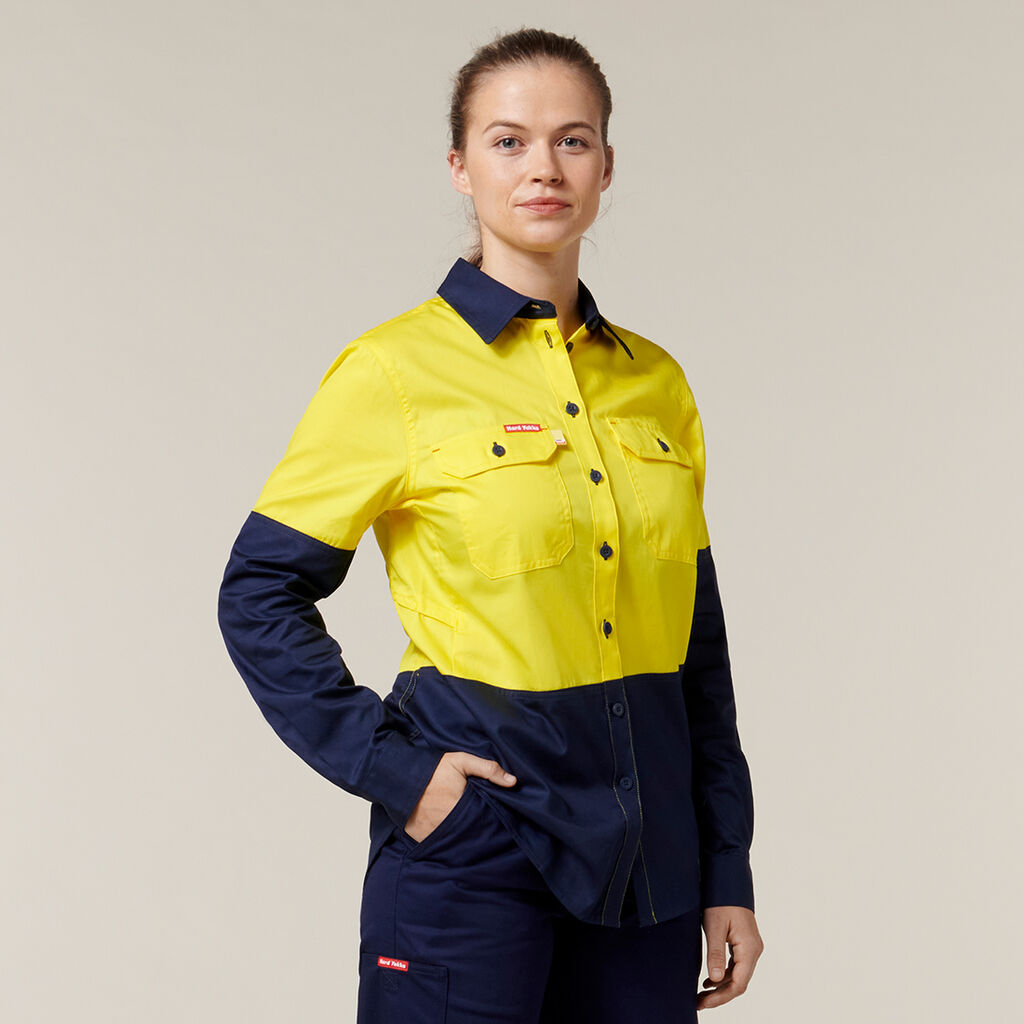 Hard Yakka Women's Koolgear 2 Tone Hi-Vis Shirts | Cubic Uniforms