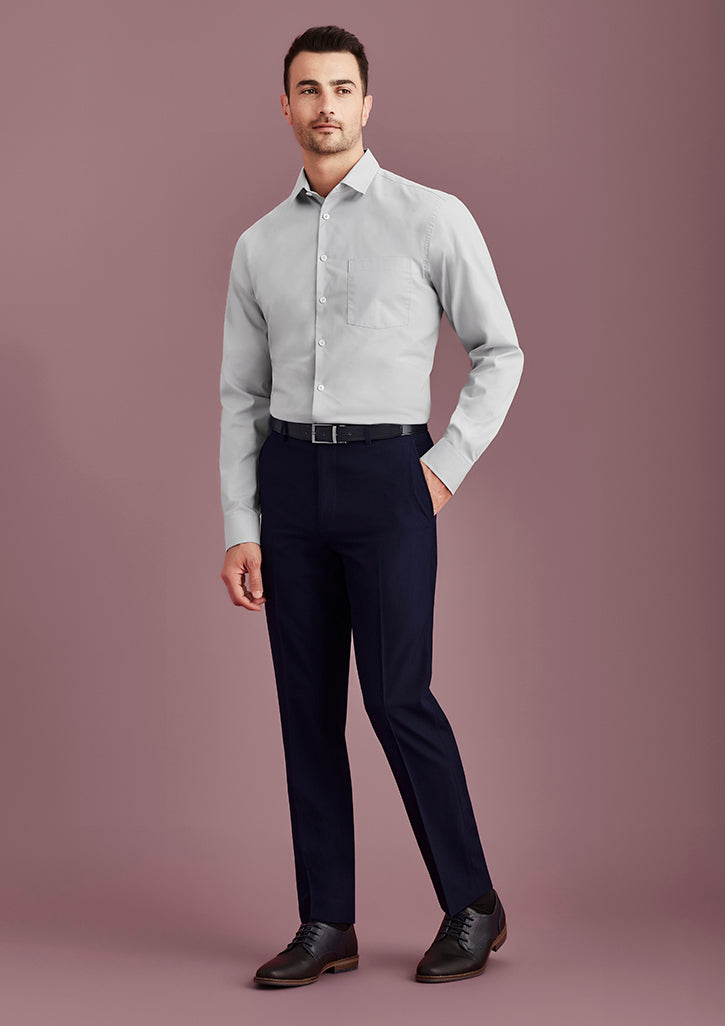 Mens Slim Fit Flat Front Pants Stout | Cubic Uniforms