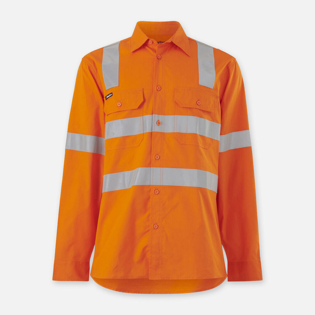 KingGee Workcool Vented X Back Shirts L/S | Cubic Uniforms